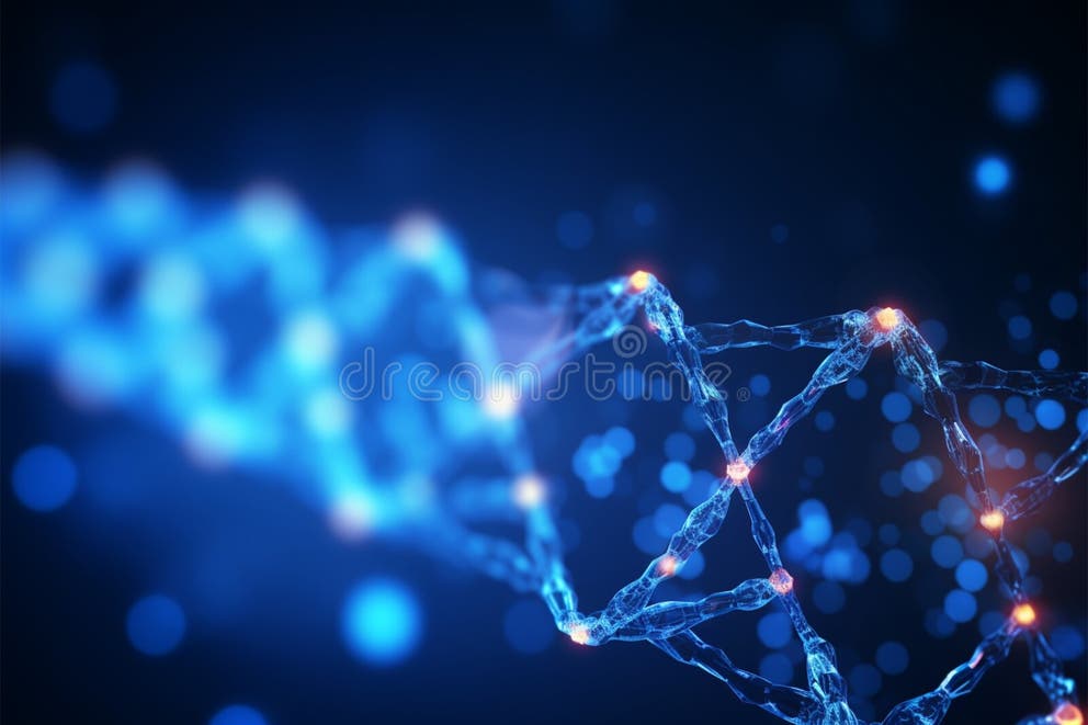 A Captivating DNA Structure Graces this Science Template for Wallpaper ...