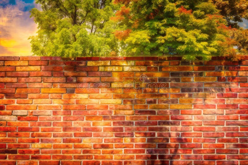 Stunning Double Exposure Red Brick Wall Background: Versatile Copyspace ...