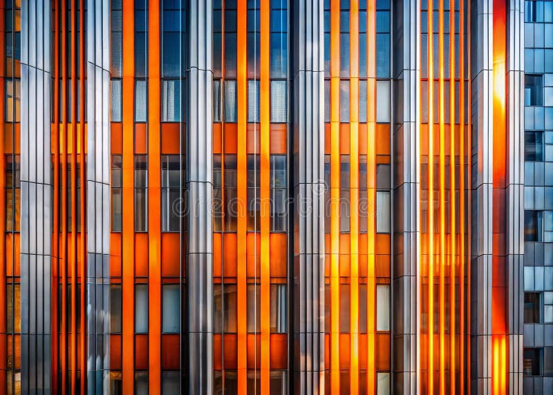 Dynamic Double Exposure Photography Orange and Gray Vertical Stripes ...
