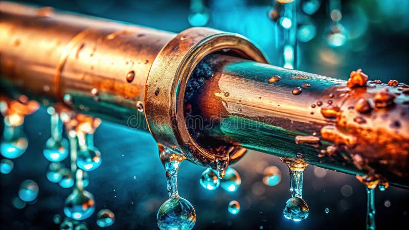 Fractured Aged Copper Pipe Stock Illustrations – 1 Fractured Aged ...