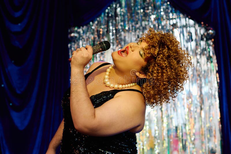 Captivating Drag Queen Performance at a Stock Image - Image of ...