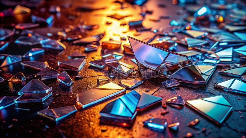 Aerial Perspective of Shattered Mirror Reflections Drone Photography ...