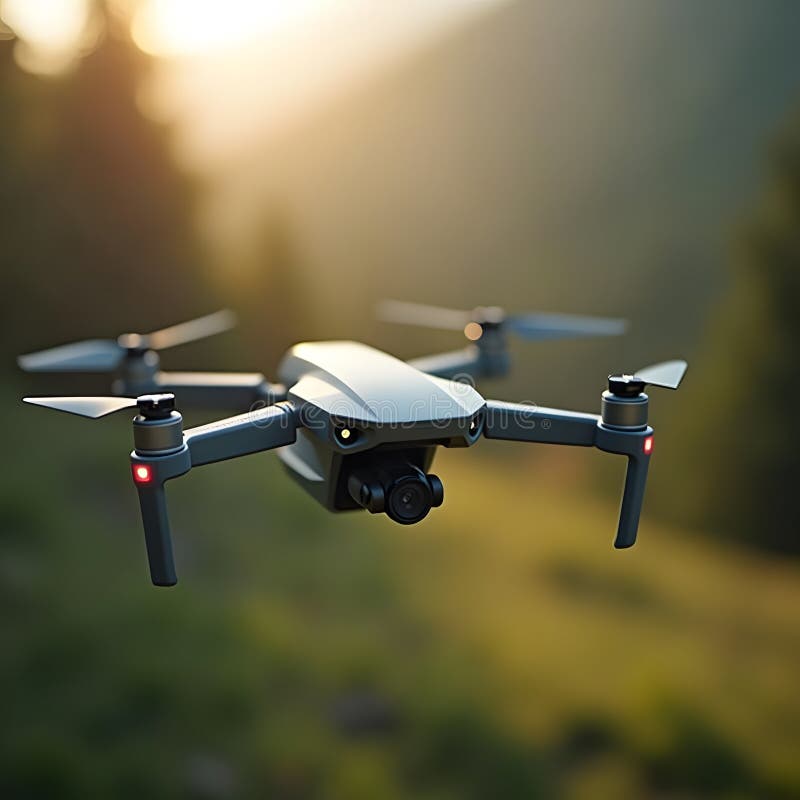 Captivating Drone Showcase Modern Technology in a Natural Setting Stock ...