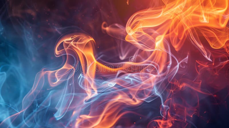 A Captivating Dynamic Abstract Flame and Smoke Background Featuring ...