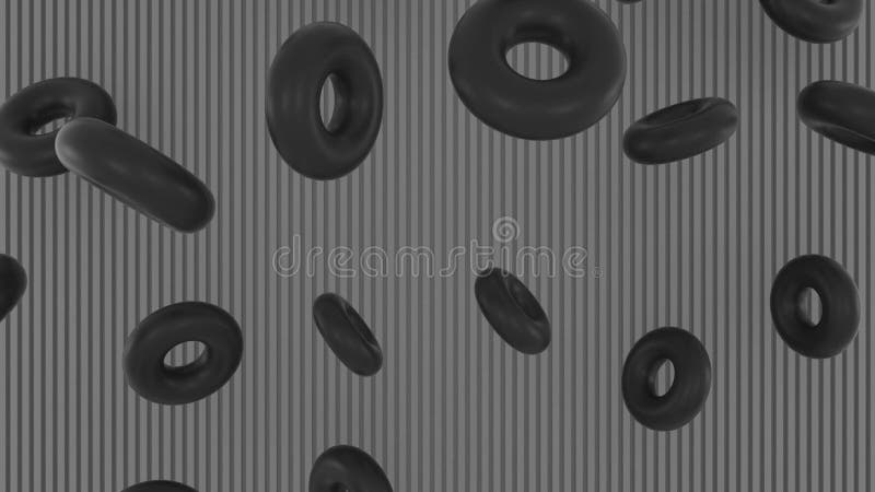 Abstract Black Tires Beautifully Floating in Vast Space with Unique ...