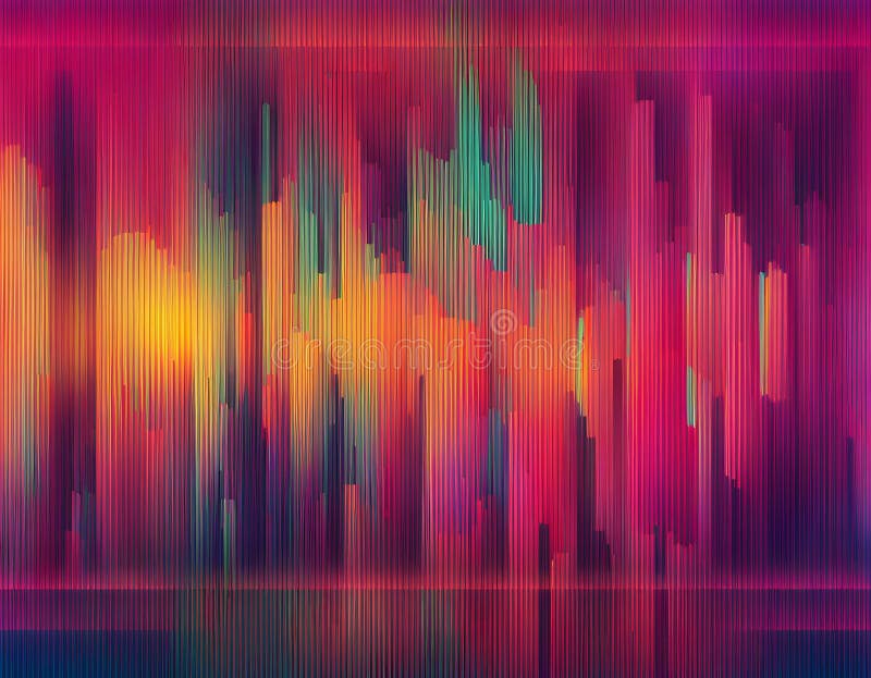 A Captivating, Edgy Scene Showcasing a Vibrant Pixelated Glitch Pattern ...