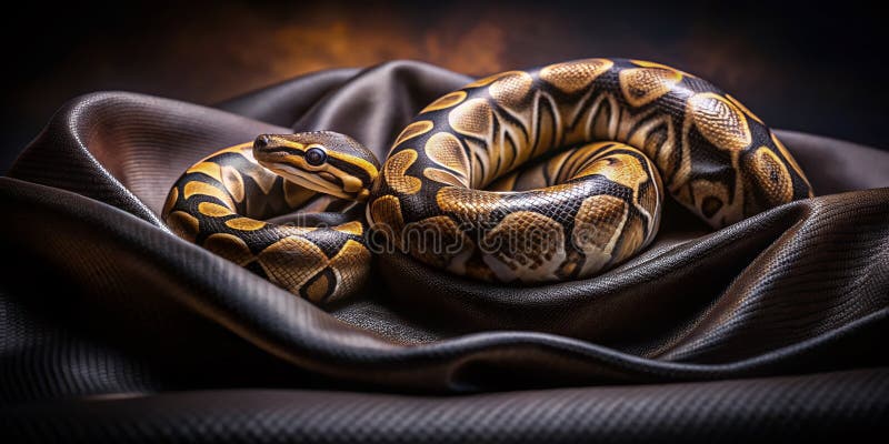 Stunning Phantom Ball Python in a HighFashion Editorial Shoot a Captivating Display of Exotic ...