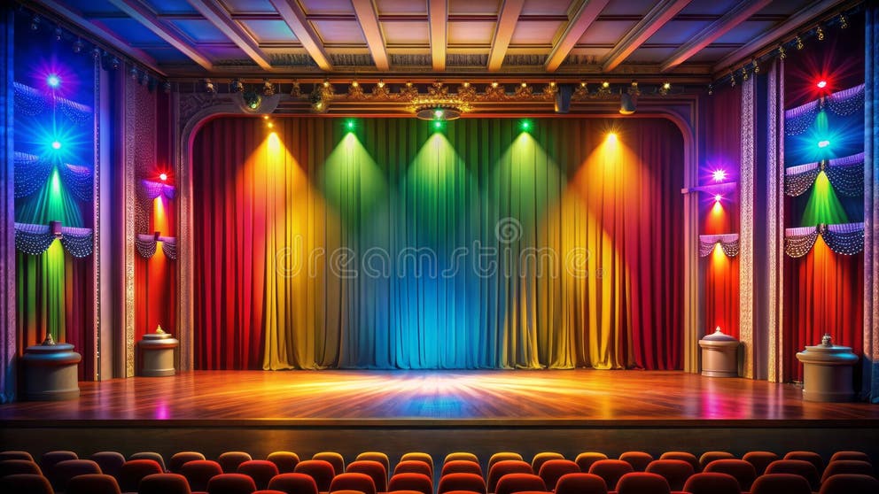 Captivating Empty Opera Stage Awaits Performance Under Dramatic ...