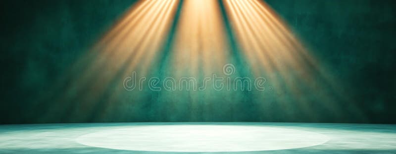 Spotlights Illuminate Empty Stage for Performance or Presentation Stock ...