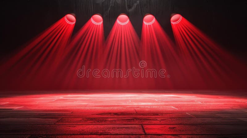 A Captivating Empty Stage Scene with Bright Spotlights Ready for a ...