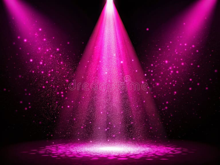 Captivating Empty Stage Spotlight Dramatic Pink Light Beam Against a ...