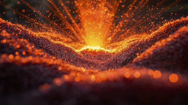 Captivating Eruption of Tea Dust Glow Studio Setting Macro Photography ...