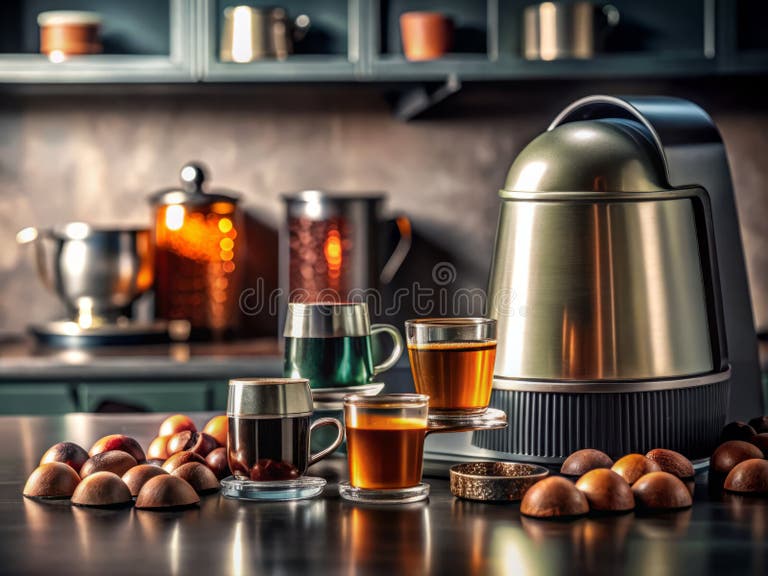 Captivating Espresso Capsule Display Modern Style Rich Colors and ...