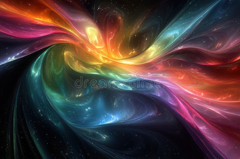 Surreal Iridescent Shapes, a Captivating, Ever-changing Abstract Shape ...