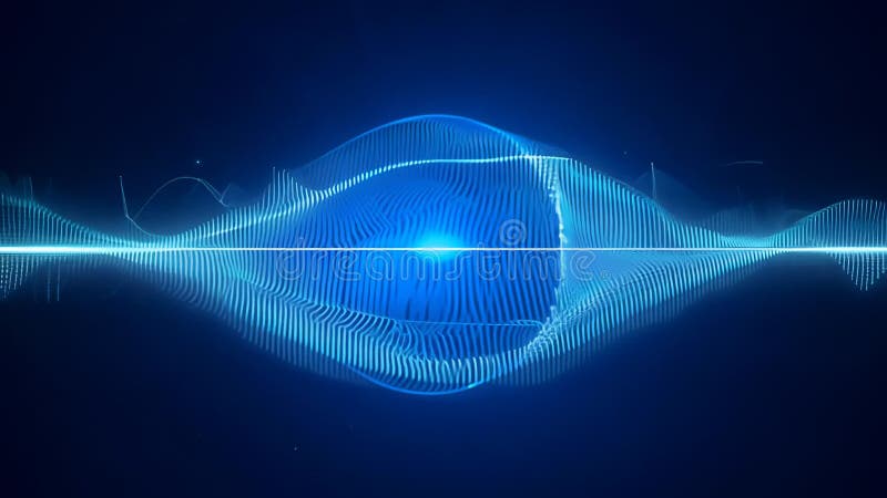 Captivating Evolution of Abstract Blue Waveforms in Motion Stock ...