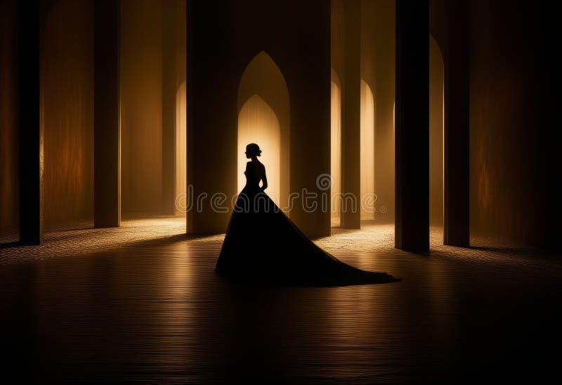 A Captivating Exploration of Shadows and Mystery Stock Illustration ...