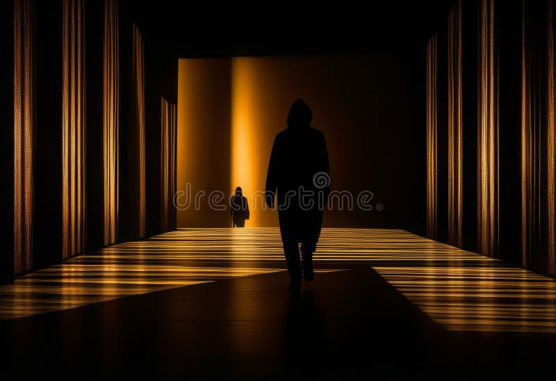 A Captivating Exploration of Shadows and Mystery Stock Illustration ...
