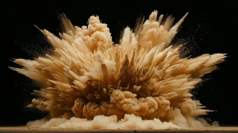 Captivating Explosion of Golden Dust on a Black Background Creating ...