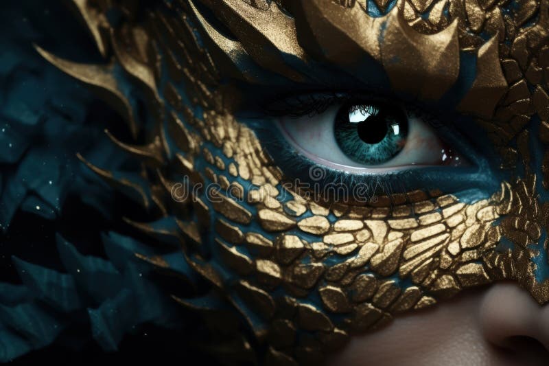 Captivating Eye of a Mythical Creature Stock Illustration ...