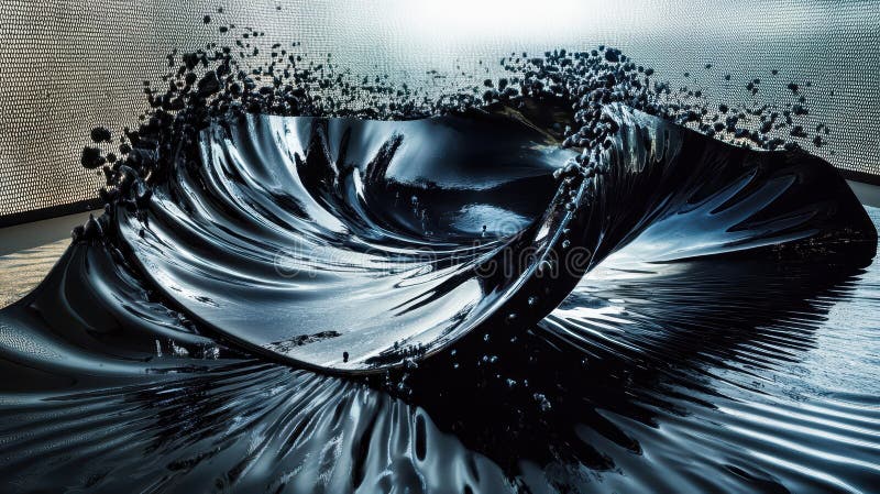 Captivating Ferrofluid Display with Dynamic Shape Formation Stock ...