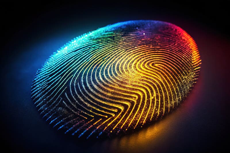 Stunning Fingerprint Abstract Art a Bold and Dramatic Black Background ...