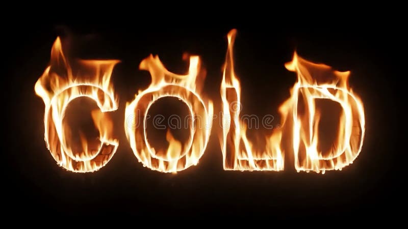 Captivating Fire Creating a Cold Text Effect Against a Dark Background ...