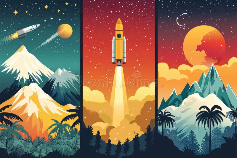 Rocket Launch Landscape Scenes Night Sky Stock Photos - Free & Royalty ...