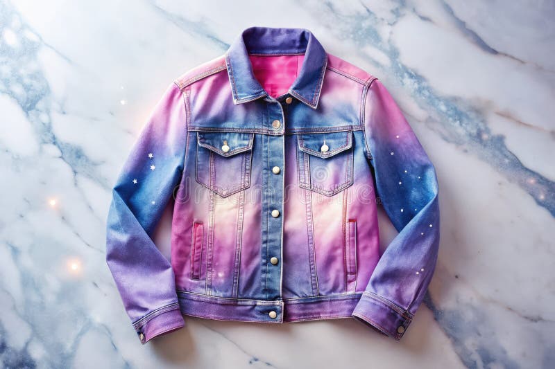 Elegant Denim Jacket Flat Lay a Refined Product Photography Featuring ...