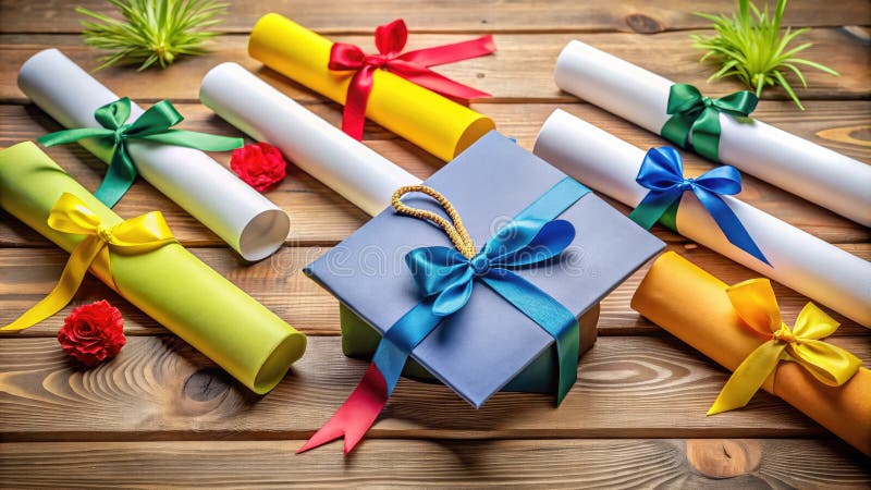 Captivating FlatDesign Graduation Diplomas Certificates Stylish ...