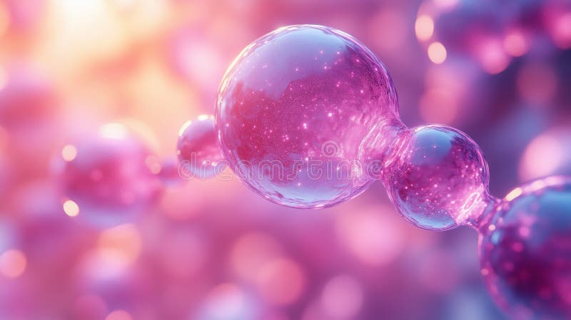 Captivating Floating Bubbles with Sparkling Purple Glow Stock Photo ...