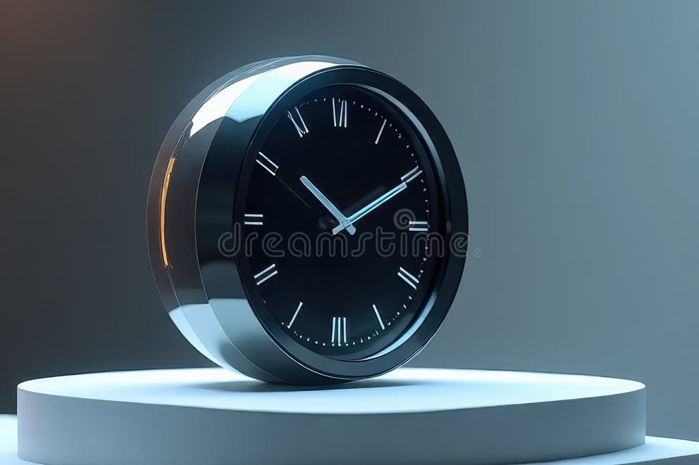 Captivating Floating Magnetic Clock Design Stock Illustration ...