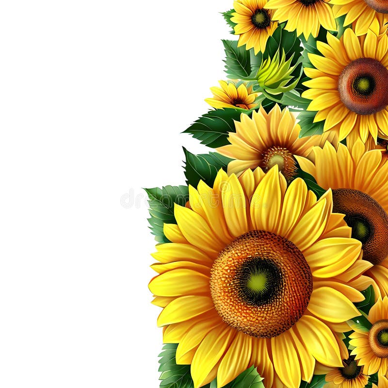 Captivating Floral Background Design with Colorful Sunflowers Ai ...