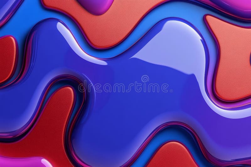 Captivating Flow Vibrant Red Blue Waves Weaving Mesmerizing Visual ...