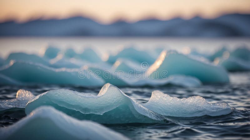 Captivating Frozen Waves in the Arctic Wilderness. Stock Image - Image ...
