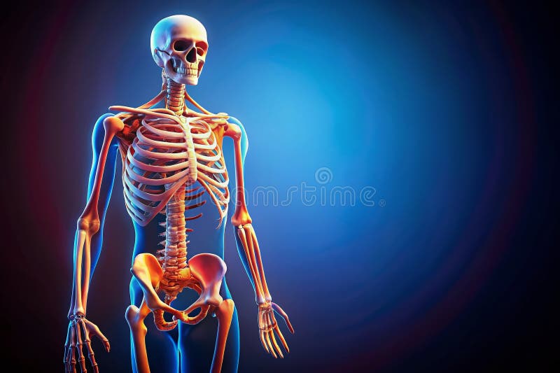 Dynamic FullBody Skeleton Illustration Educational Resource for Anatomy ...
