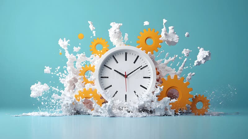 A Captivating Fusion of Time and Motion: Clock Surrounded by ...