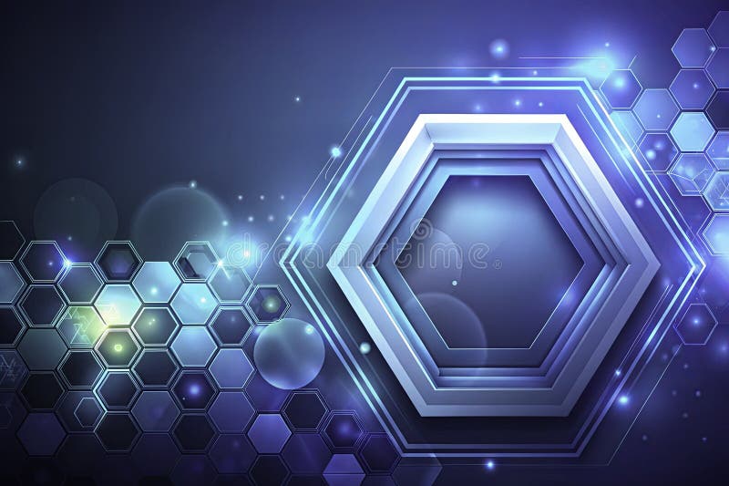 Captivating Futuristic Blue Hexagon Background a Vector Graphic for ...