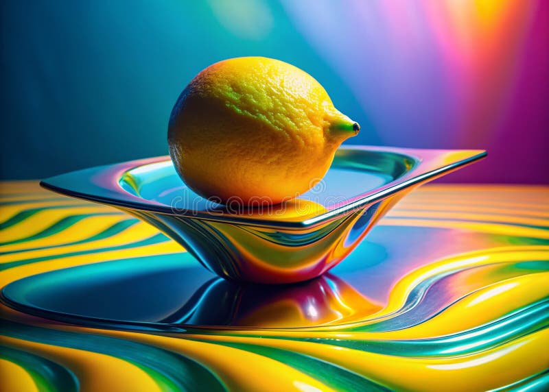 A Surrealist Lemon Still Life Exploring Abstract Forms and Generative ...