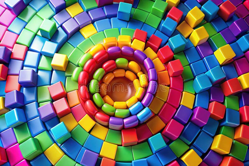 Captivating Geometric Circle and Square Loop Animation a Smooth ...