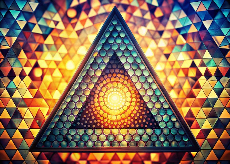 Captivating Geometric Pattern Abstract Concentric Circles and Triangles ...