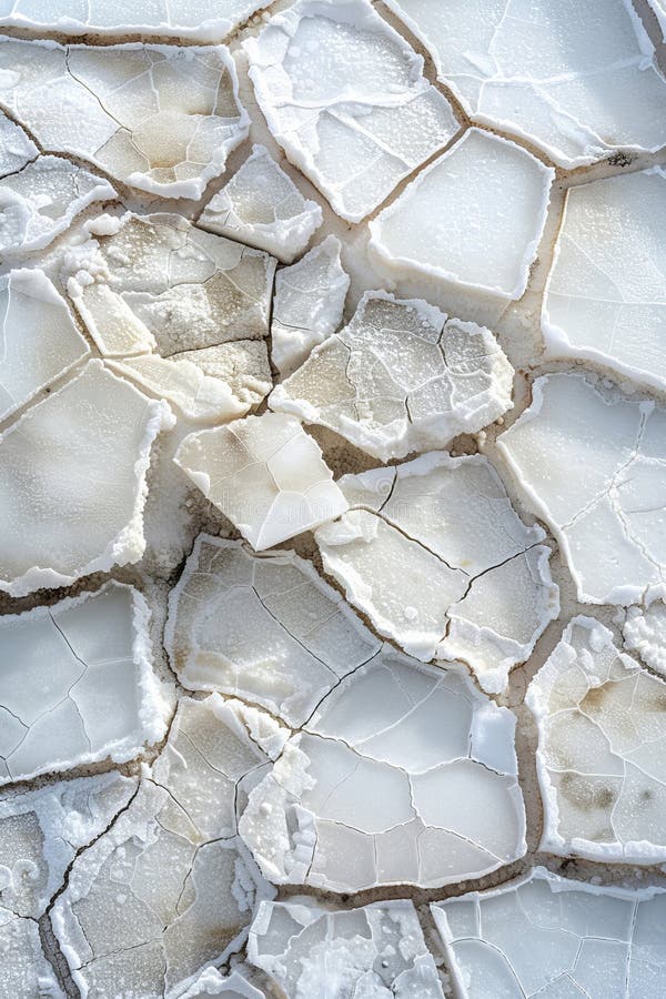 Captivating Geometric Patterns of Salt Flats from Above. Stock ...
