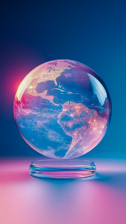 Captivating Glass Globe with Intricate Map Inside Symbolizing ...