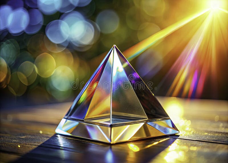 Captivating Glass Pyramid Shimmering with Prismatic Sunlight ...