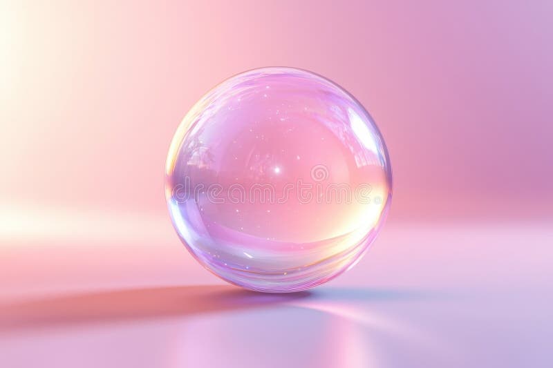 Elegant Glass Sphere Reflecting Light Studio Setting Abstract Art ...