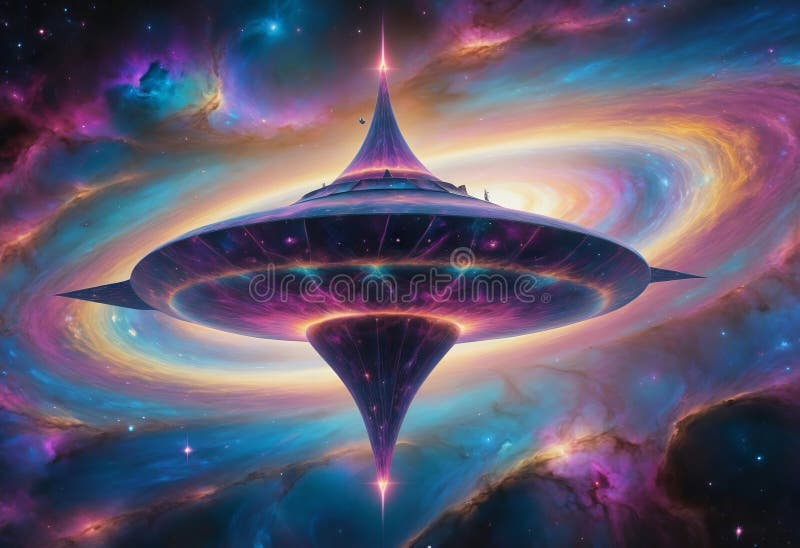 A Captivating Glimpse into Cosmic Exploration Stock Illustration ...