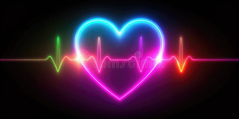 Captivating Glowing Heartbeat Animation a Visual Symphony of Love Life ...