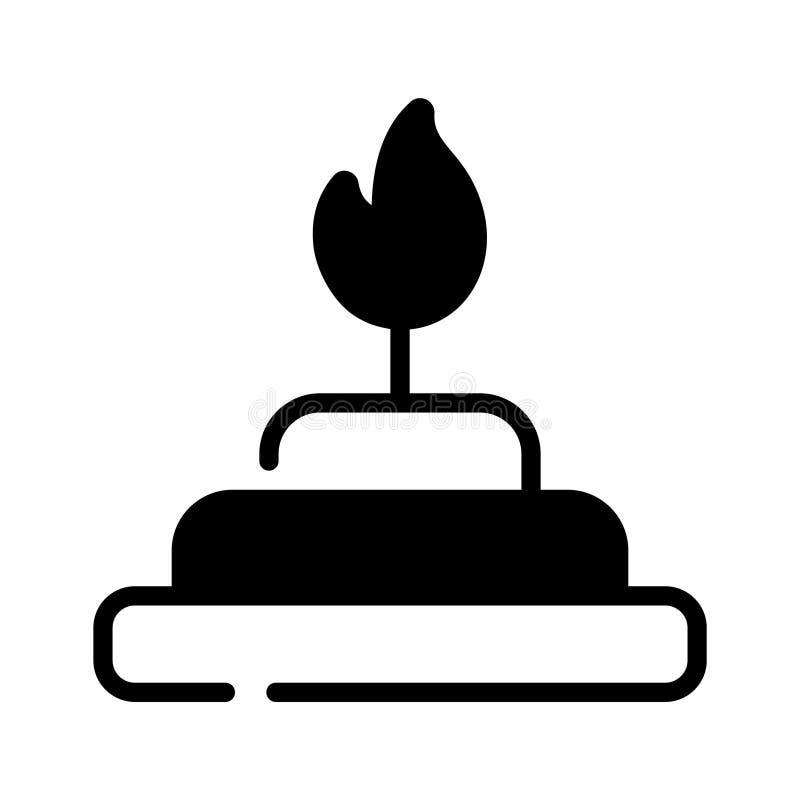 A Captivating Glyph Style Icon of Bunsen Burner Stock Vector ...