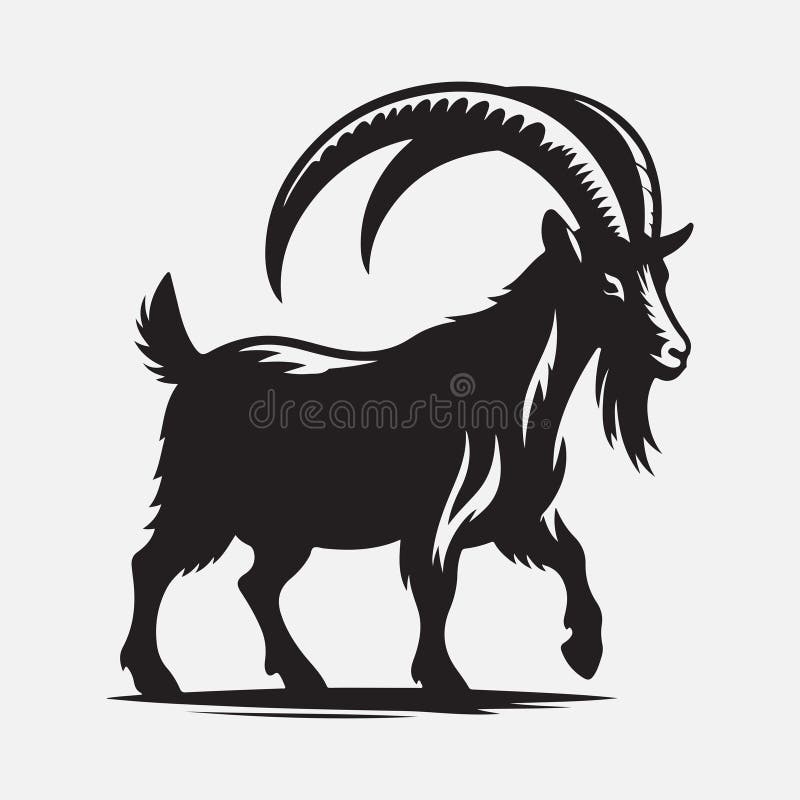 Captivating Goat Silhouette Art: a Visual Delight Stock Vector ...