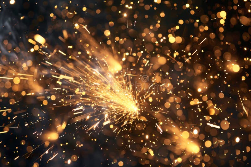 Captivating Golden Explosion of Light with Sparkling Particles ...