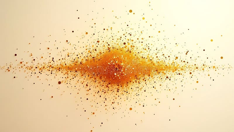 A Golden Explosion of Particles and Glitter on a Light Background ...
